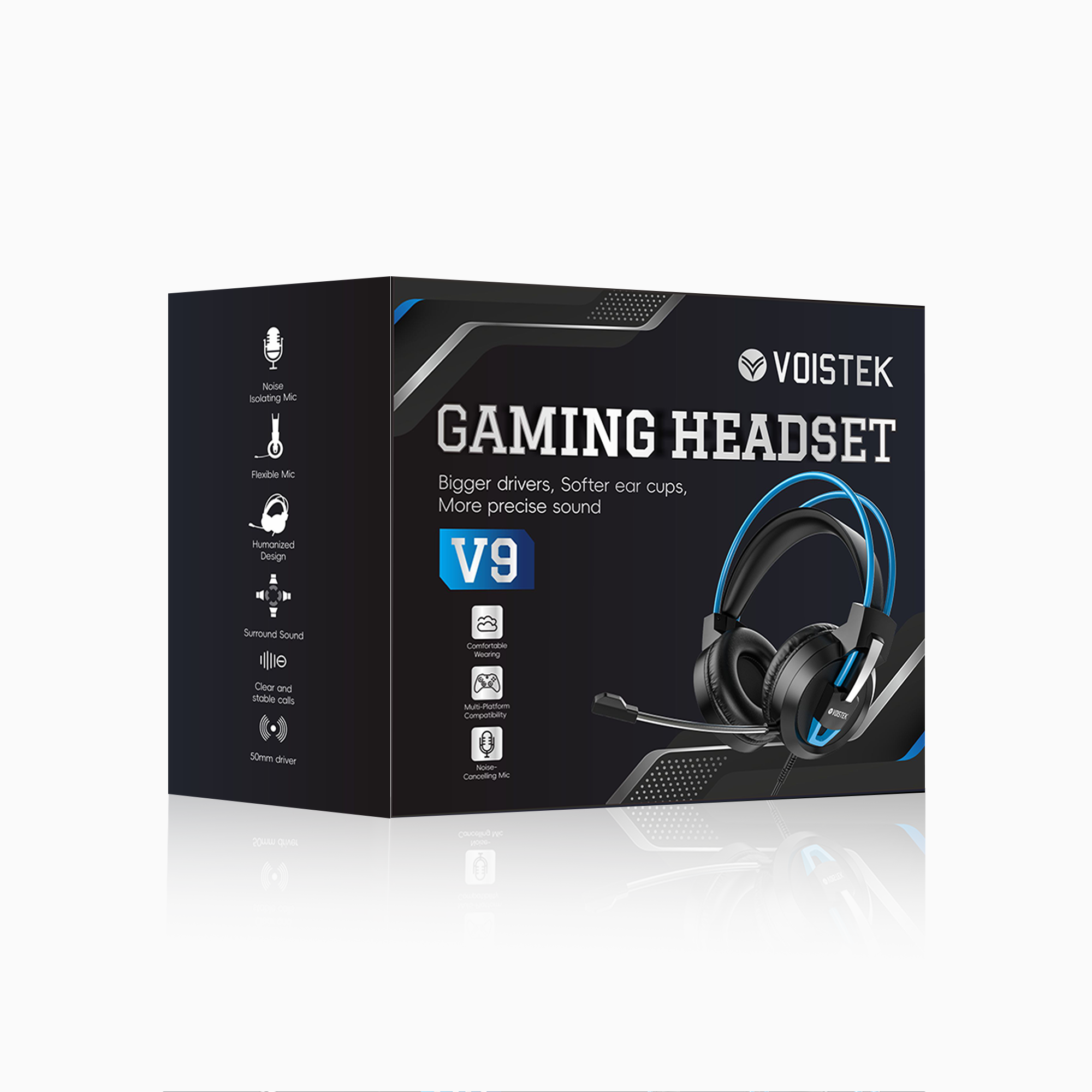 Gaming Headset with LED Lights V9 Pro -Red - Buy Wireless Earphones ...